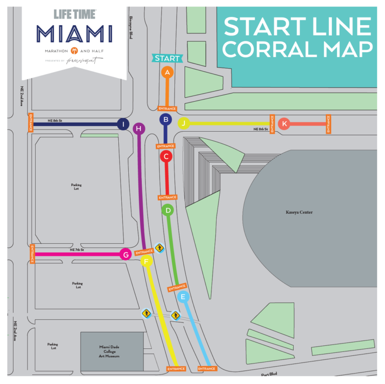 Half Marathon Course - The Life Time Miami Marathon and Half